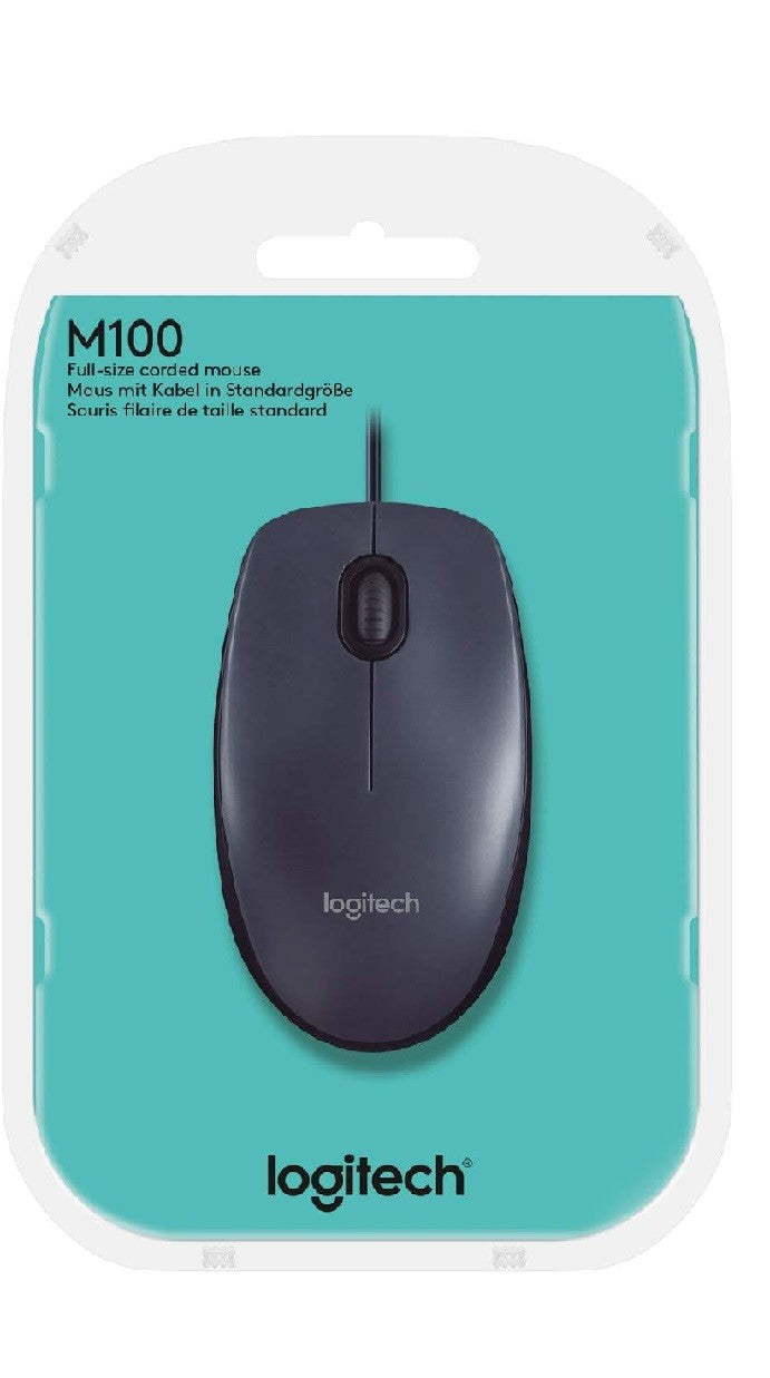 Logitech M100 Corded (Wired) Mouse -DigitalNest - Nairobi, Kenya